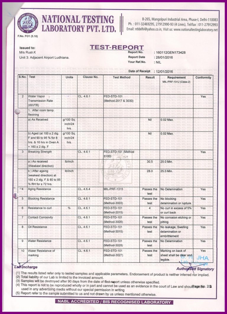 Test Report | RUST-X