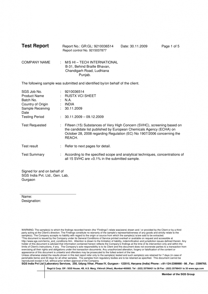 Test Report | RUST-X